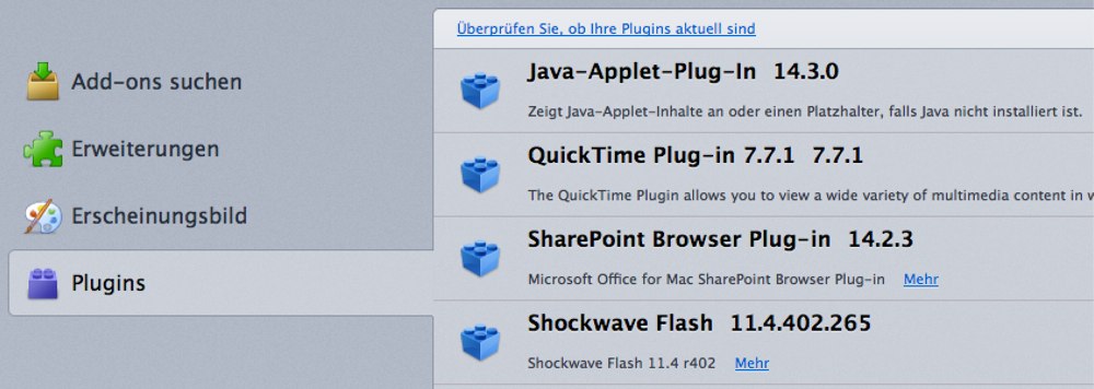 Mac OSX-Tipp: Java-Version herausfinden und Java in Safari/Firefox ...