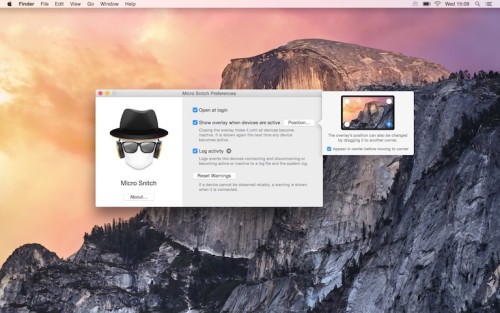 Mac App Micro Snitch: Zugriff auf iSight-Webcam und Mikrofon Überwachen